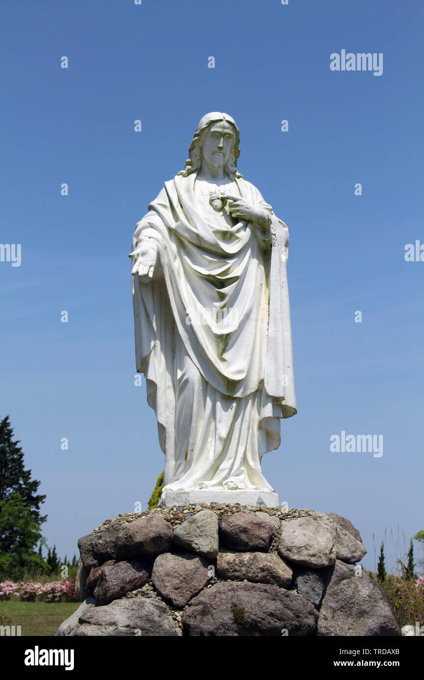 The statue of Jesus at Trappist Monastery of Our Lady of the ...