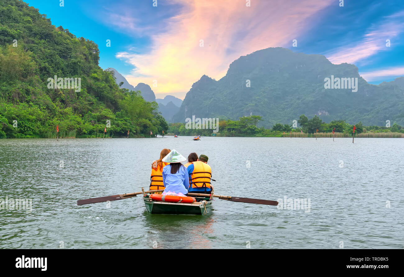 Tourists leaving marina travel to visit Ecotourism the natural ...