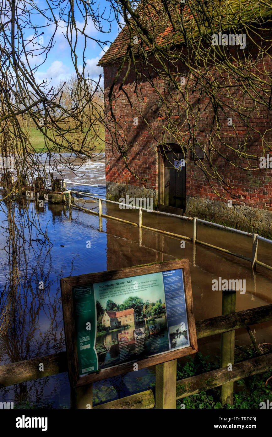 sturminster newton water mill, river stour, dorset, england, uk, gb ...