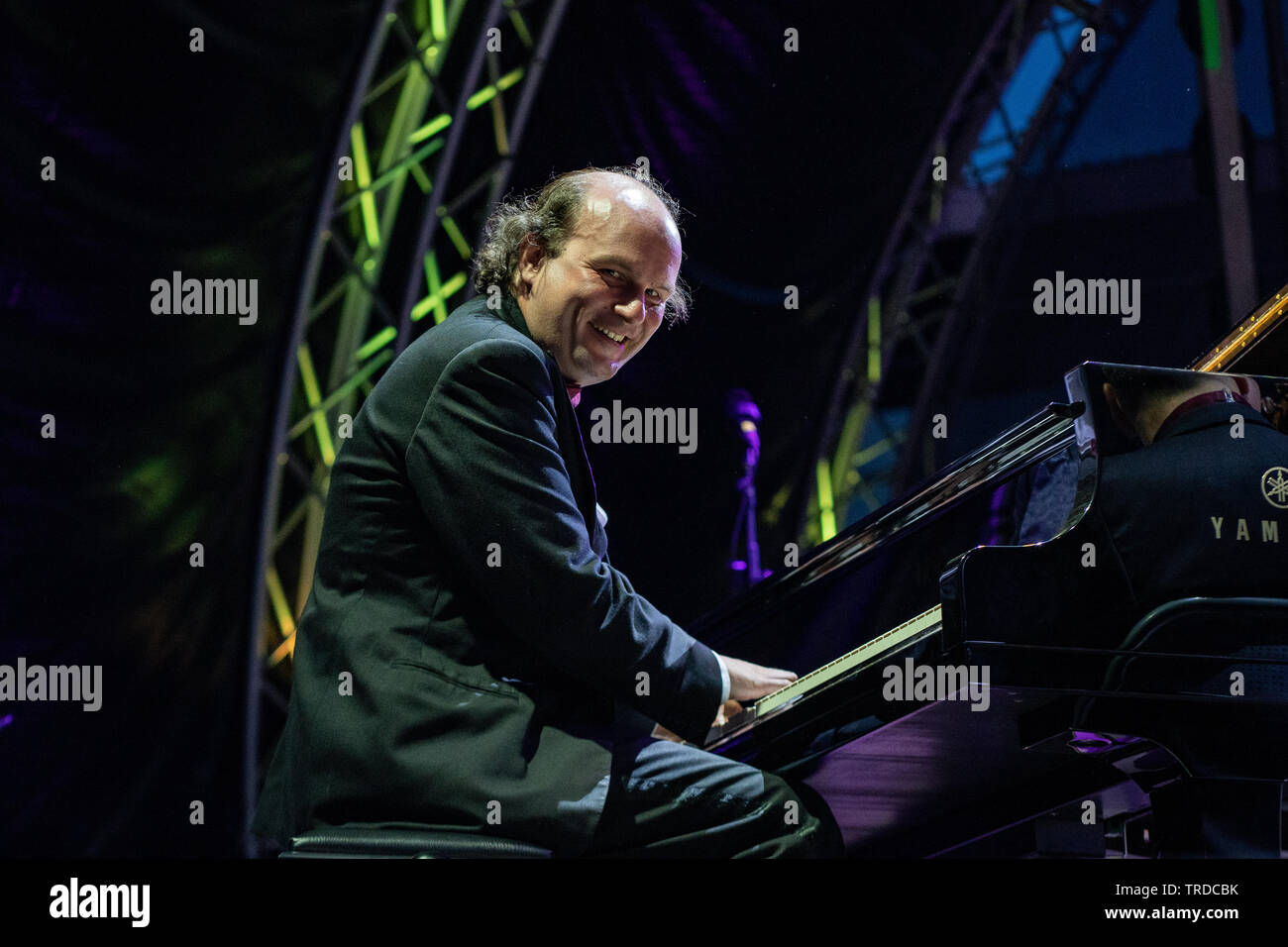 Miroslav Lacko is seen smiling at the camera whilst playing on the ...