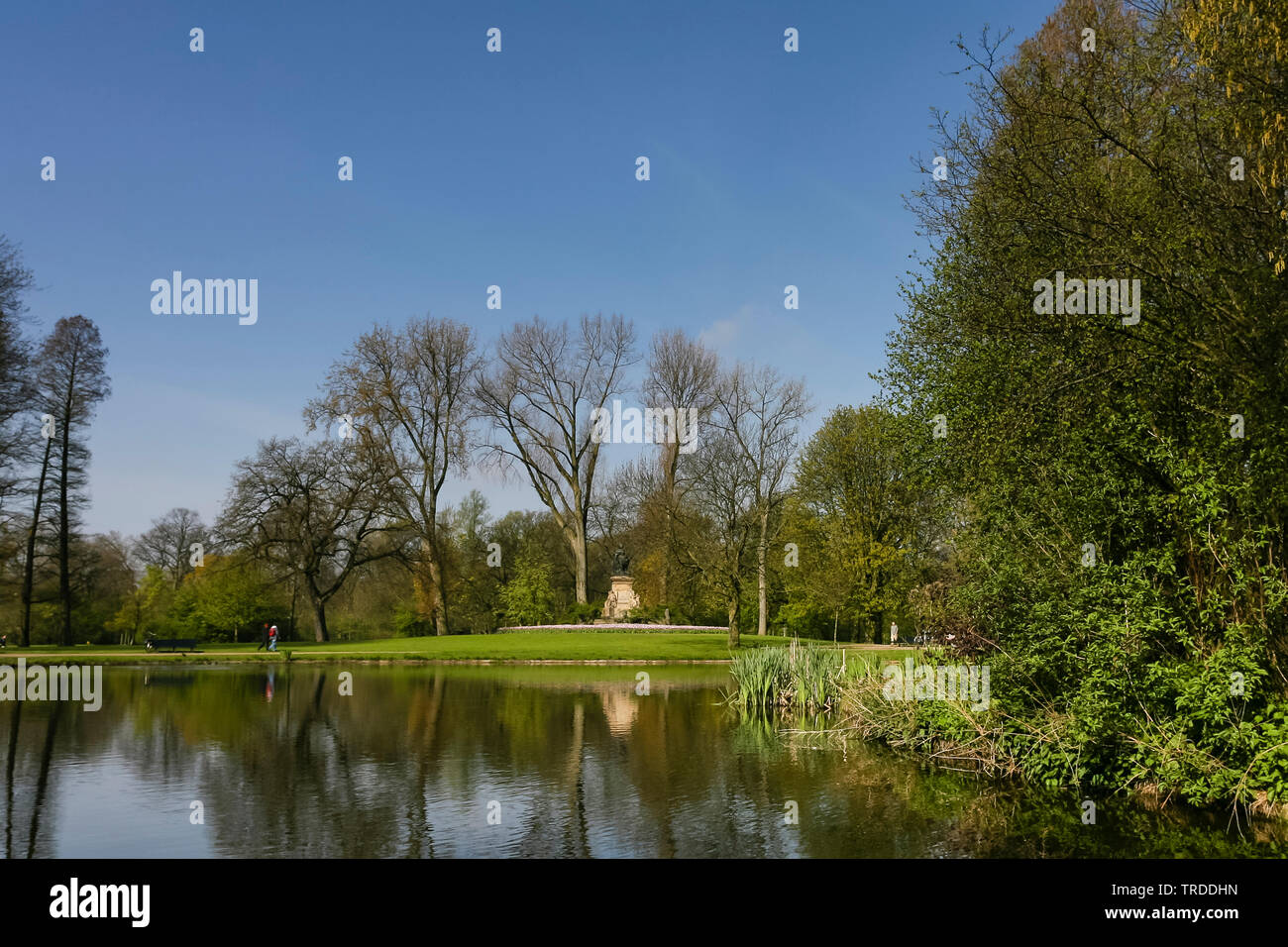 Park in Amsterdam in spring, Netherlands, Northern Netherlands ...