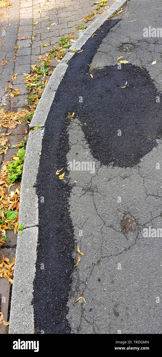 Patched asphalt road hi-res stock photography and images - Alamy