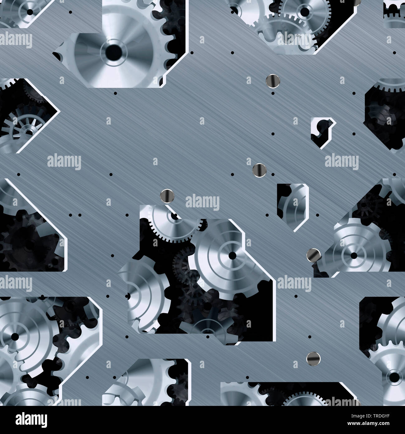 3D computer graphic, close up of fine mechanics including gear wheels ...