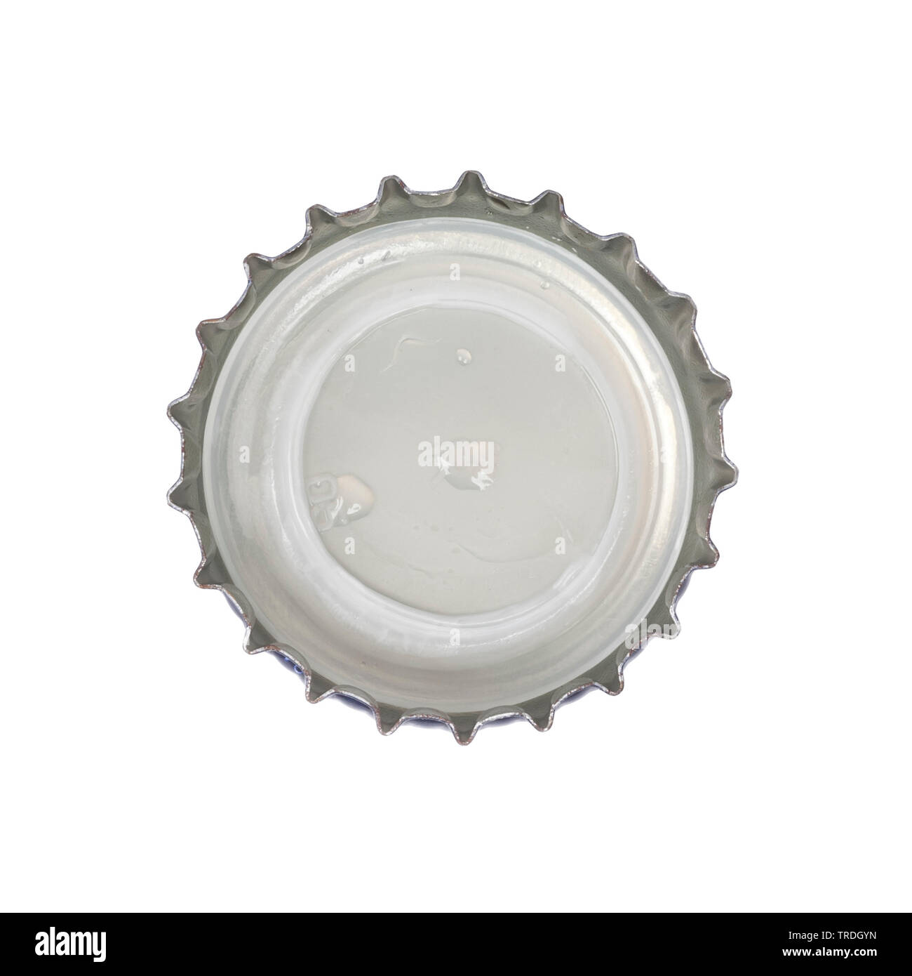 isolated bottle cap, inner side Stock Photo - Alamy