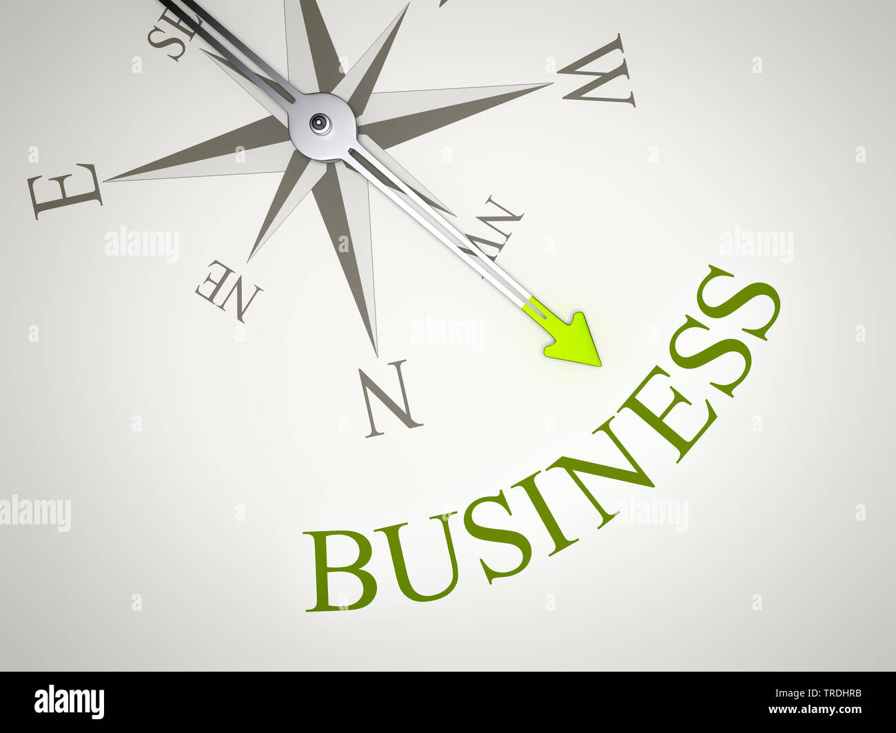 3D computer graphic, compass in white color lettering BUSINESS Stock ...