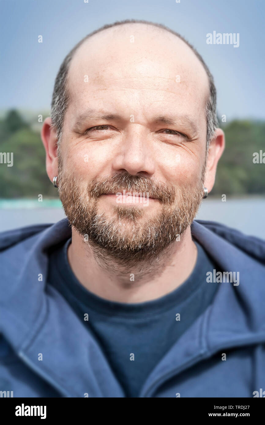bearded man outside, portrait, Germany Stock Photo - Alamy