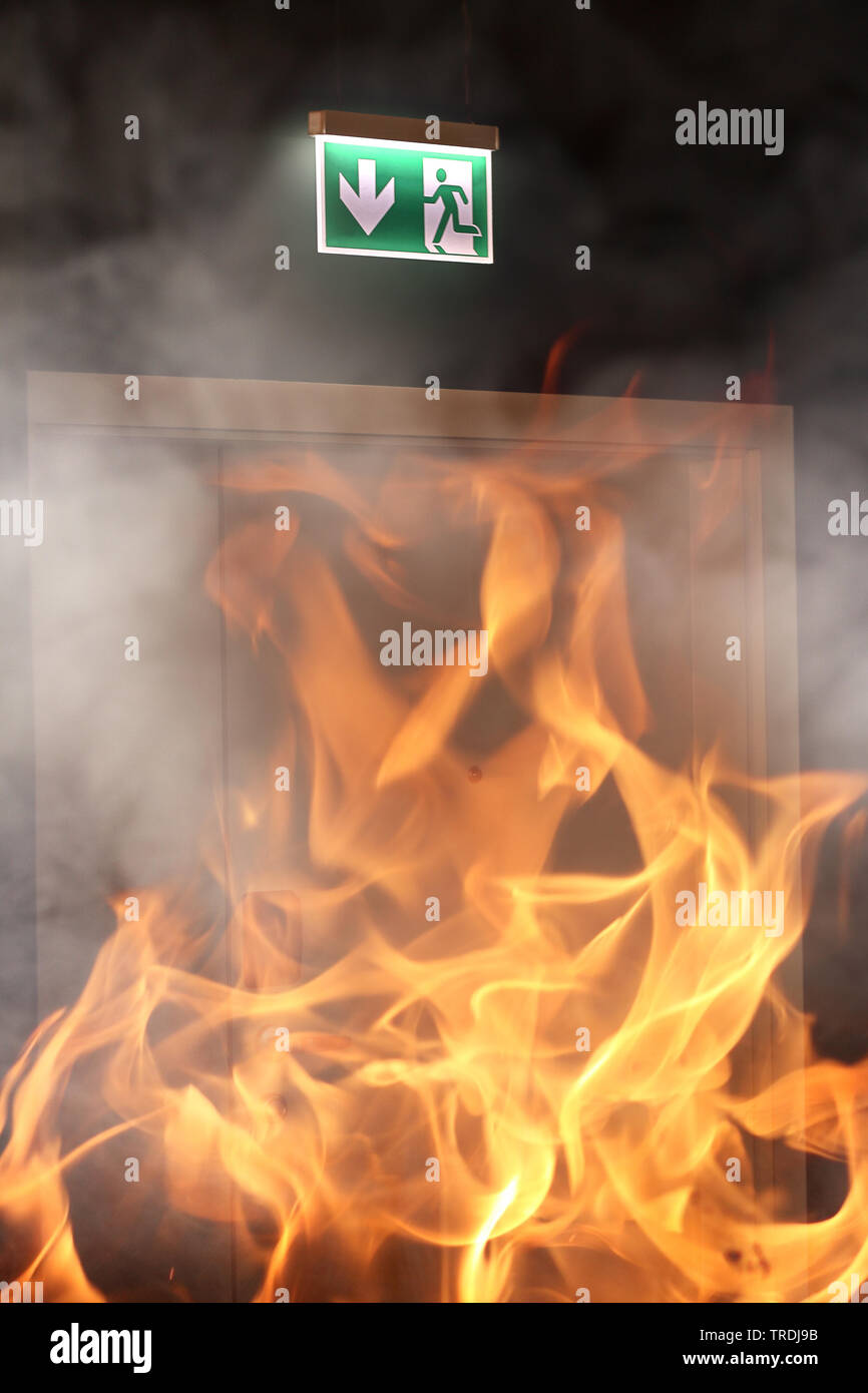 fire in the building and office space Stock Photo - Alamy