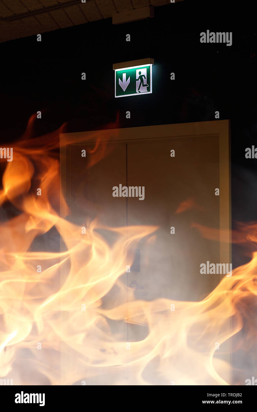 fire in the building and office space Stock Photo - Alamy