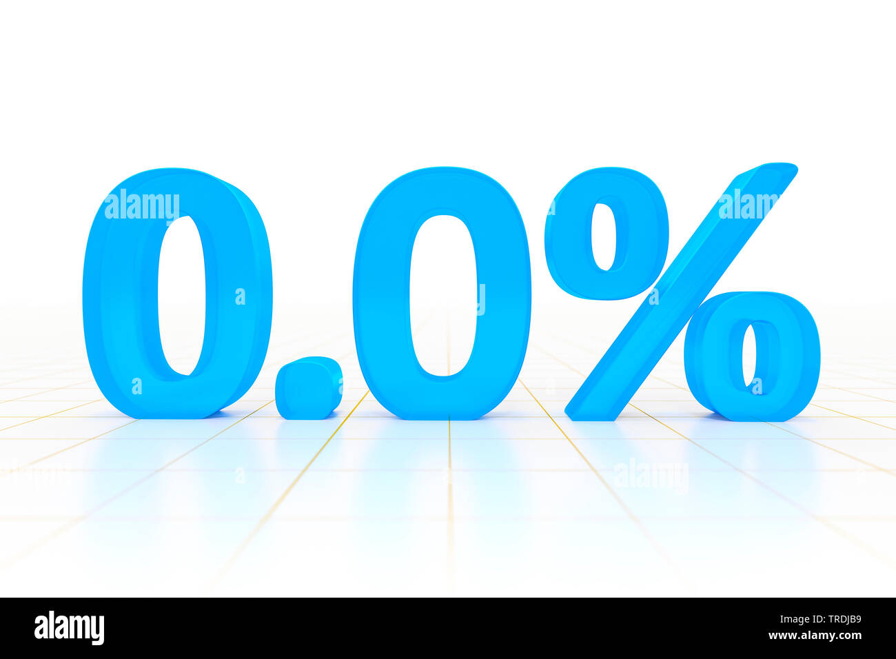 3D computer graphic, lettering 0.0% out of blue 3D letters Stock Photo ...