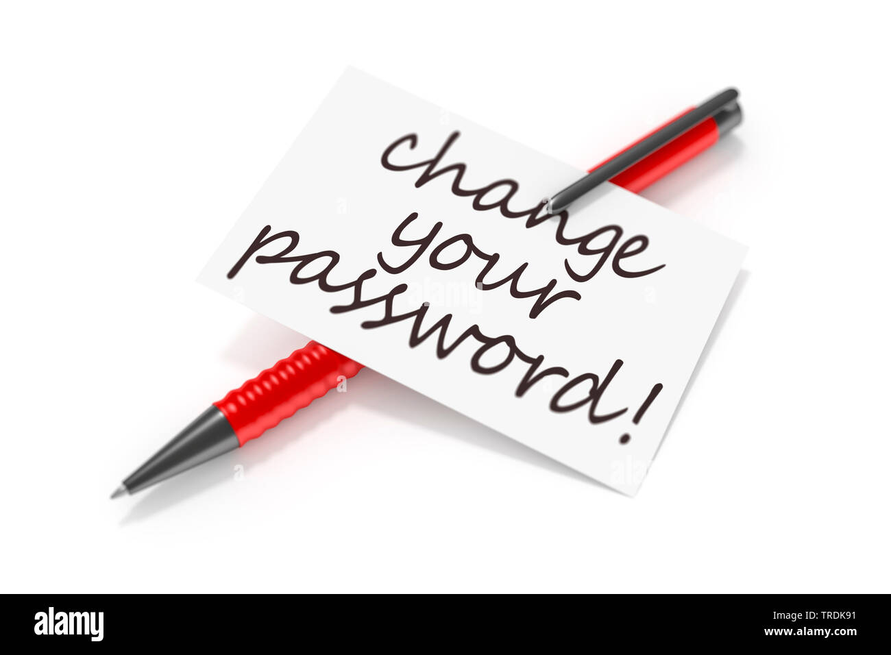 3D computer graphic, ball-pen and a white sheet of paper lettering ...