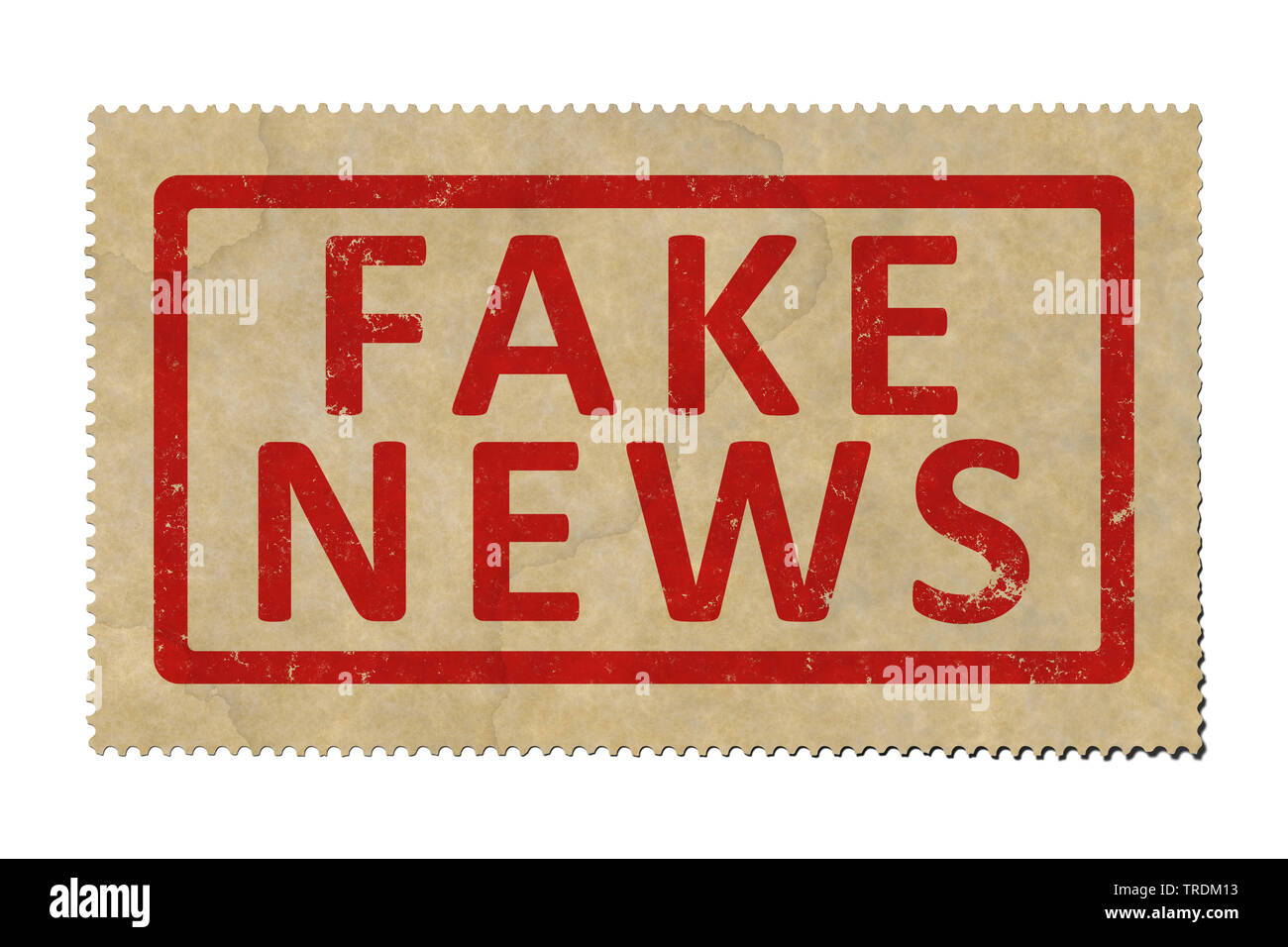 piece of paper letterling Fake News, computer graphik Stock Photo - Alamy