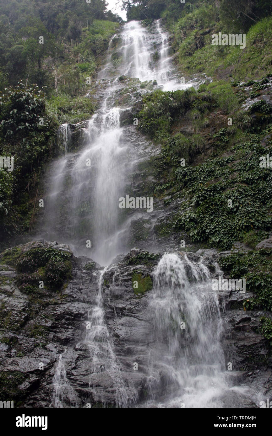 waterfall at Mt Kinabalu, Indonesia, Borneo, Kinabalu National Park ...