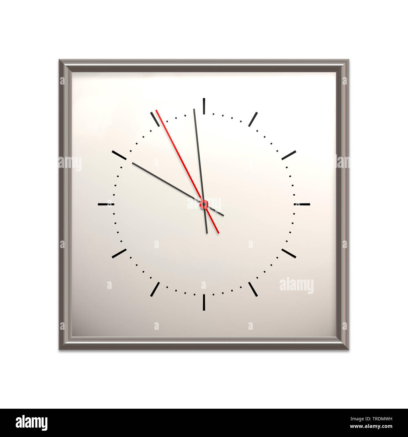 clock displaying one minute before ten Stock Photo - Alamy