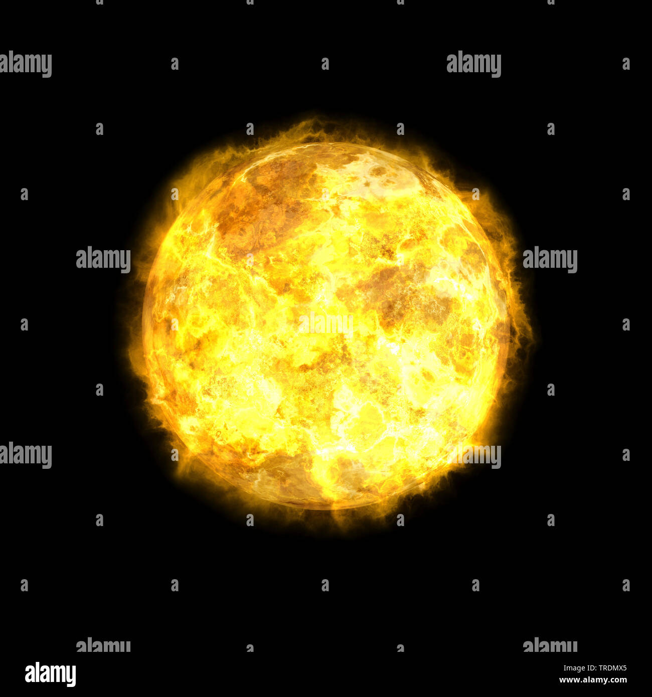 2d illustration of a sun in space, Europe Stock Photo - Alamy