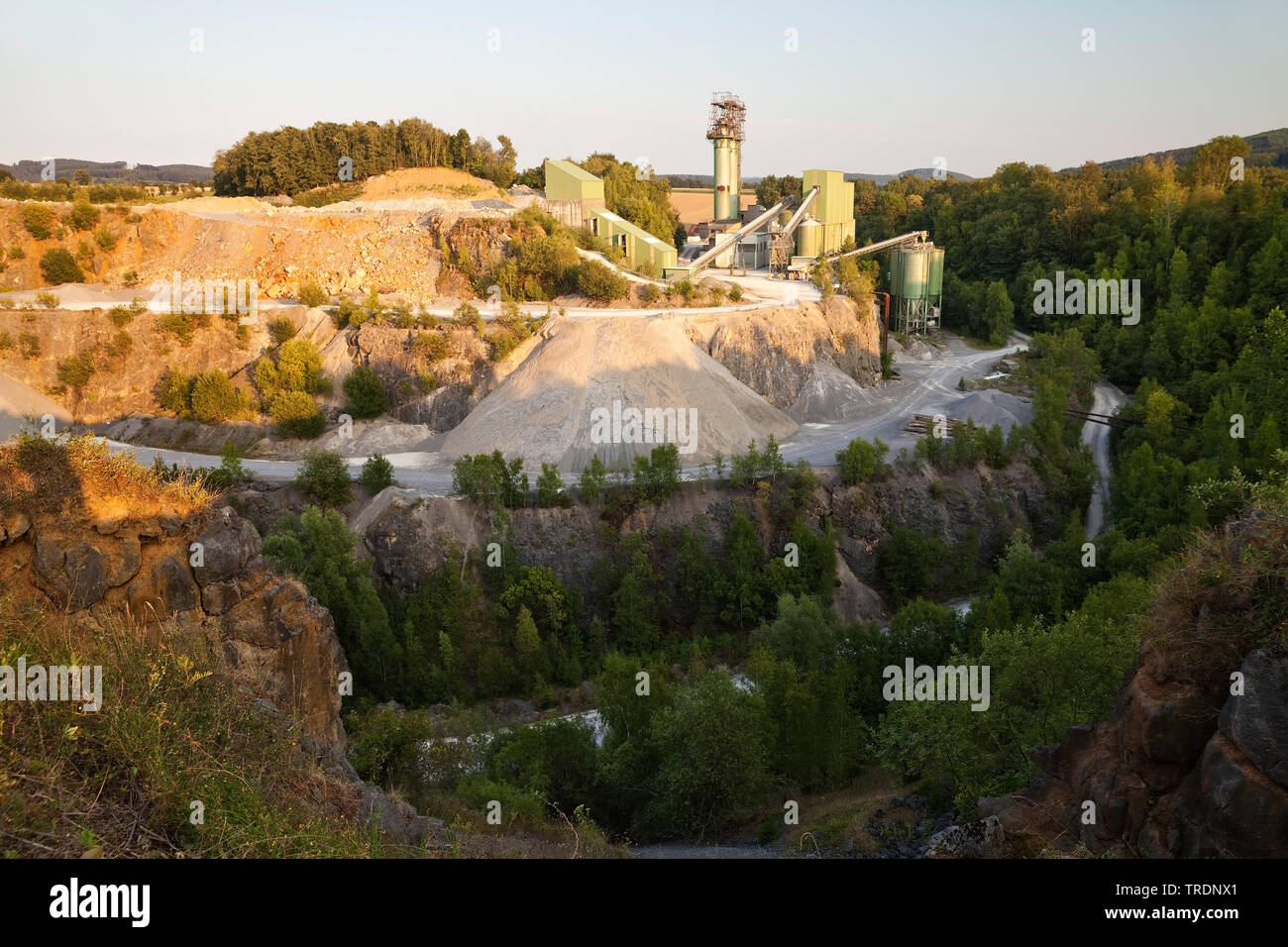 limestone quarry of Hoennetal, Germany, North Rhine-Westphalia ...