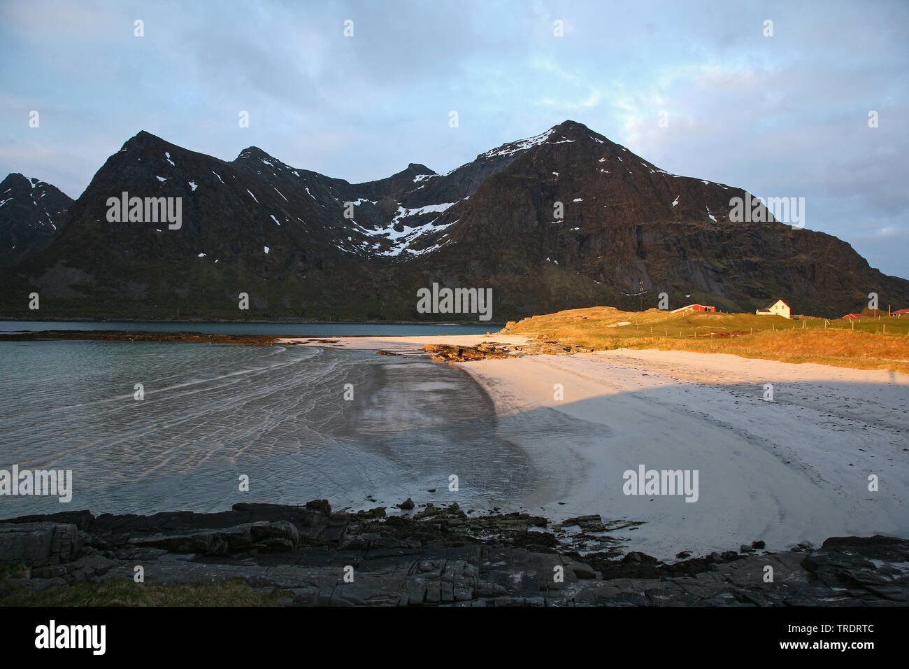 coast landscape, Norway, Lofoten Islands, Flakstad Stock Photo - Alamy