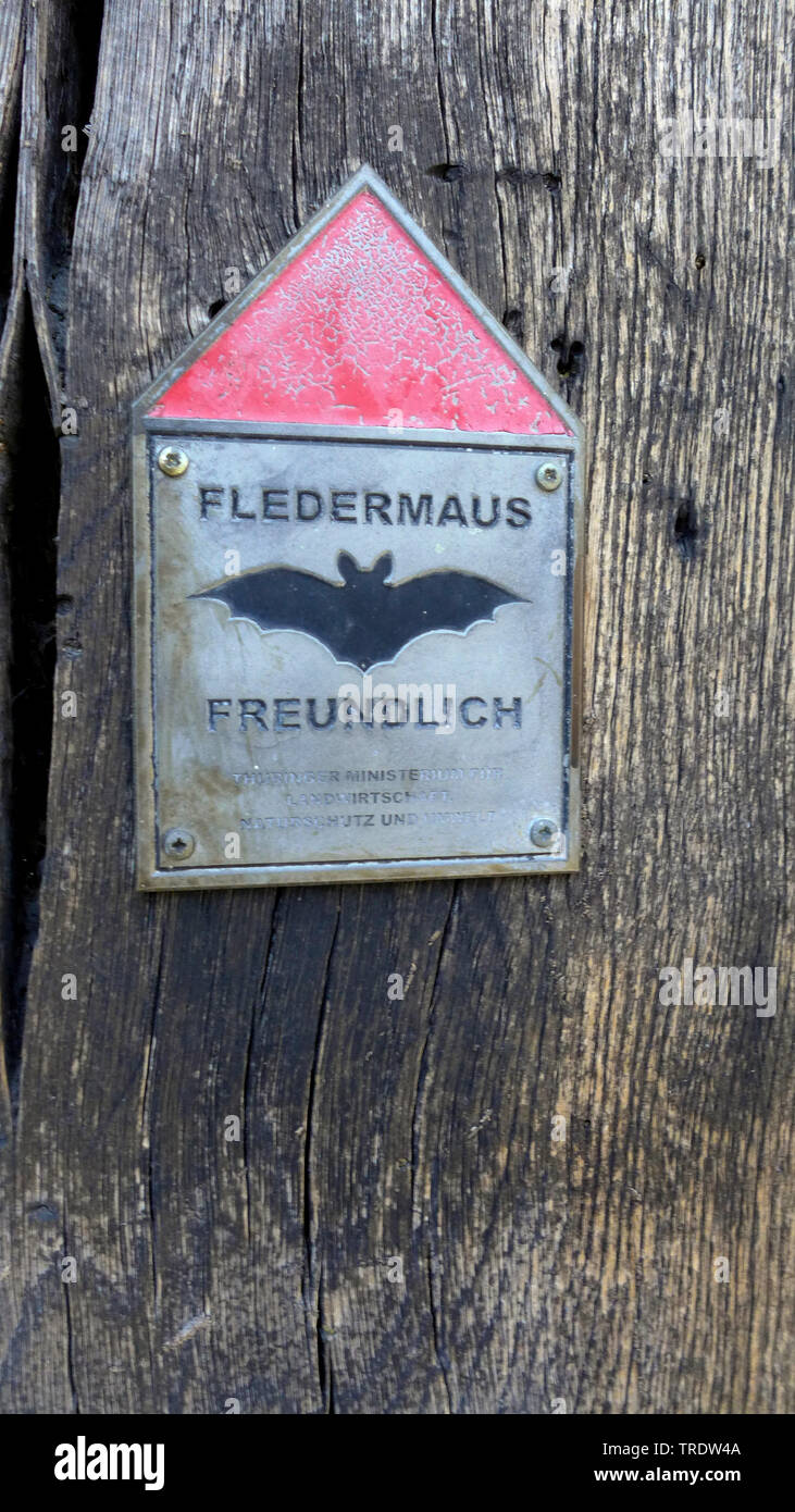 sign bat-friendly house Stock Photo - Alamy