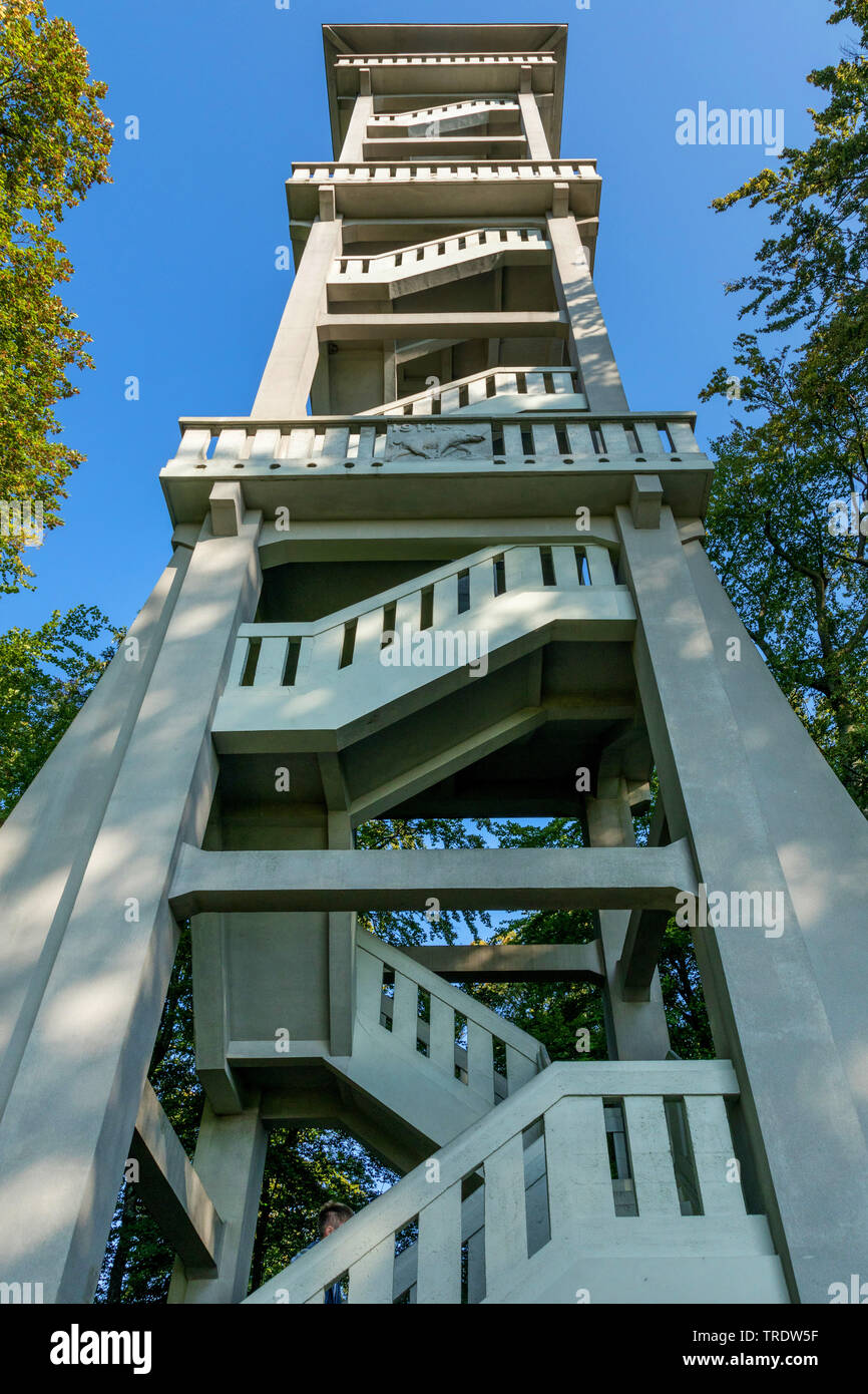 observation tower Ebersberg on mountain Ludwigshoehe, Germany, Bavaria ...