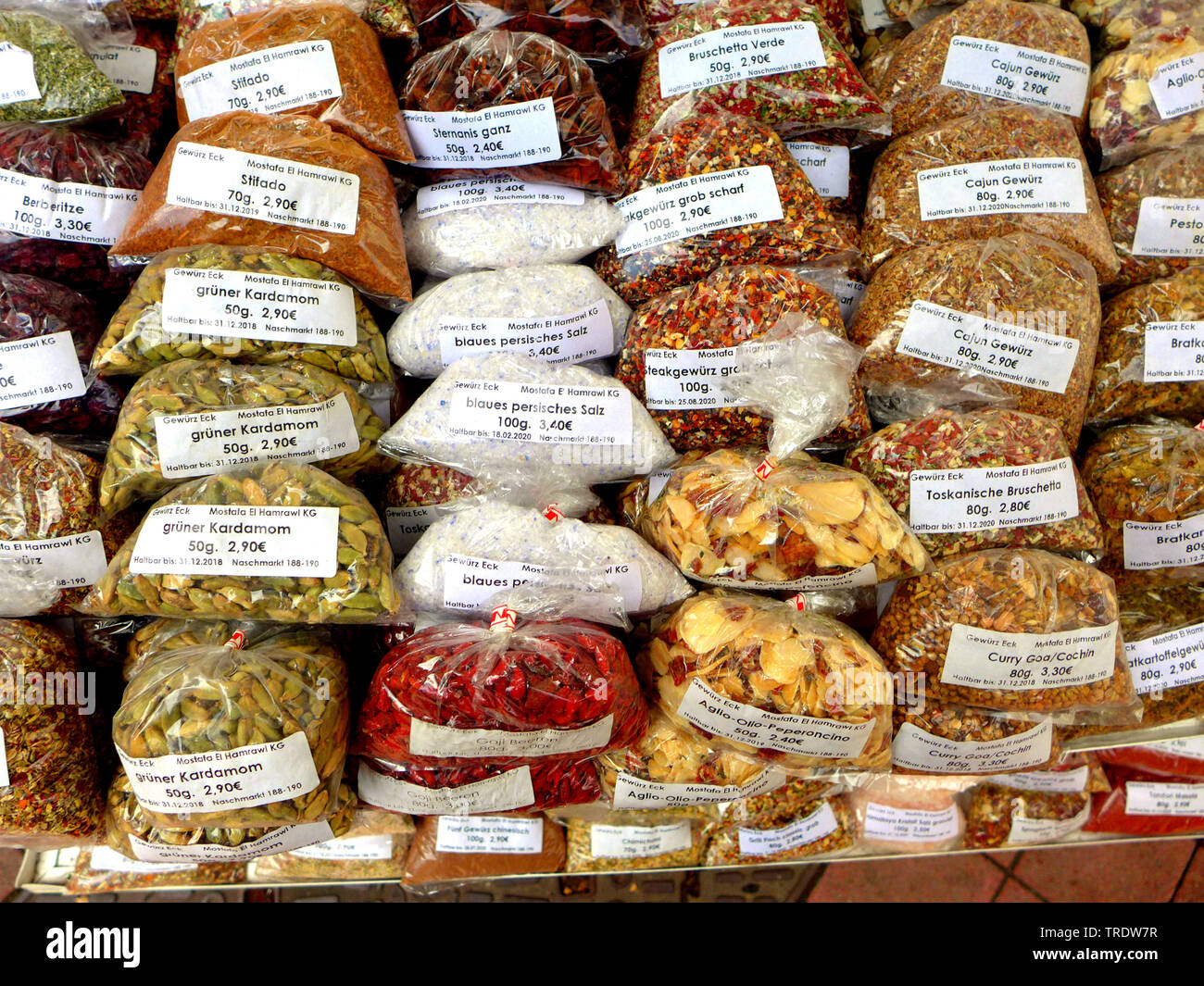 spices in packages, Germany Stock Photo - Alamy