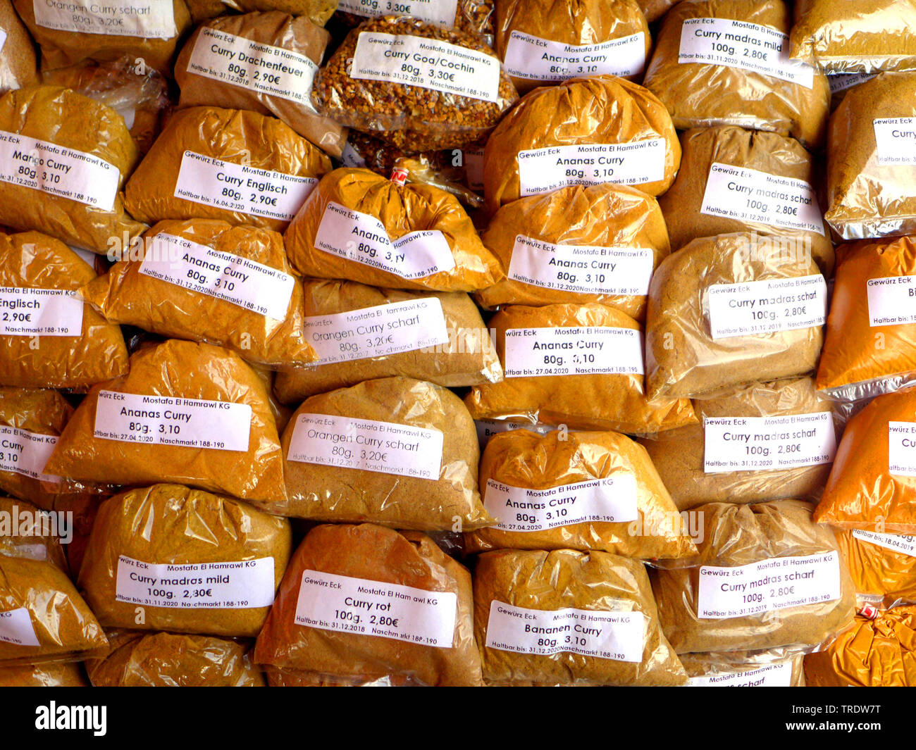 spices in packages, Germany Stock Photo - Alamy