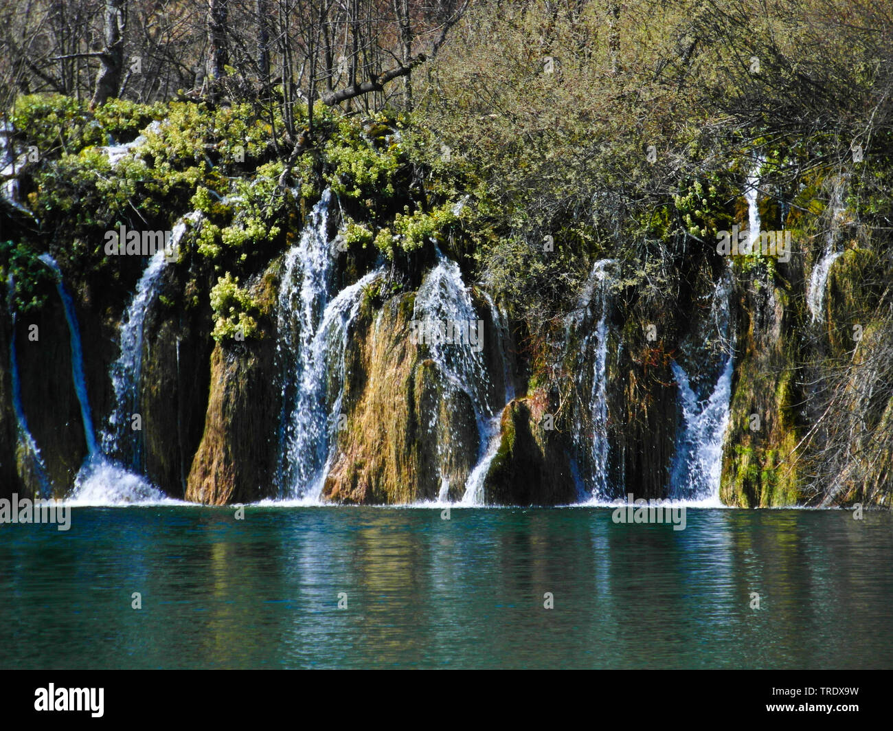 Waterfalls in the plitvice lakes national park hi-res stock photography ...