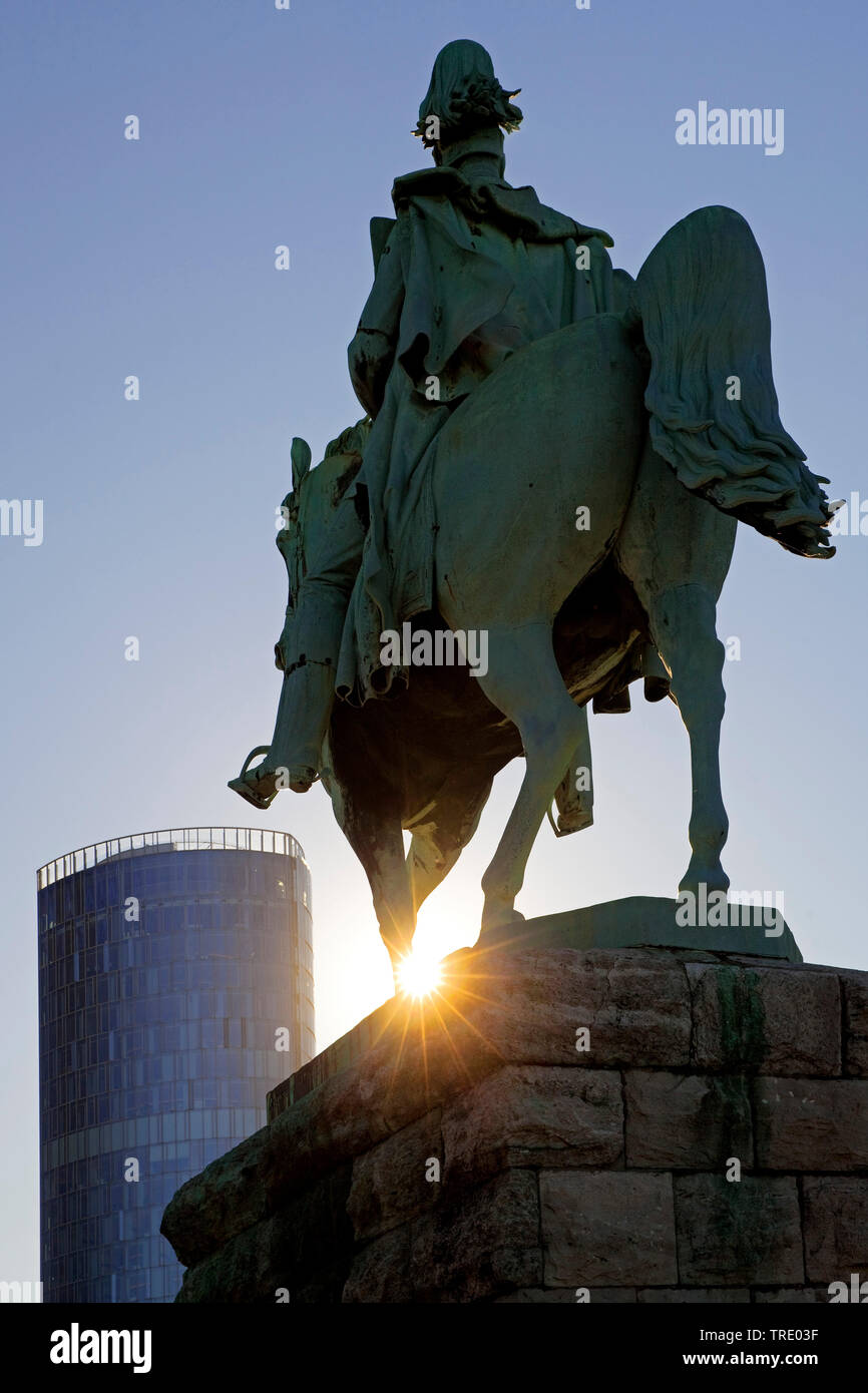 equestrian statues of Kaiser Wilhelm I and KoelnTriangle, Germany ...