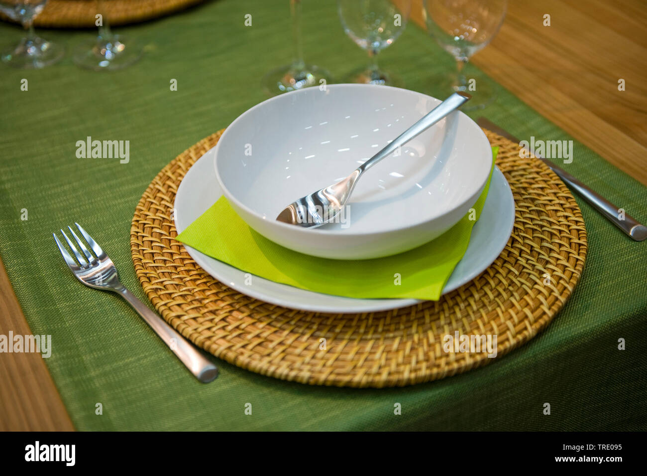 Well-laid dining table Stock Photo - Alamy