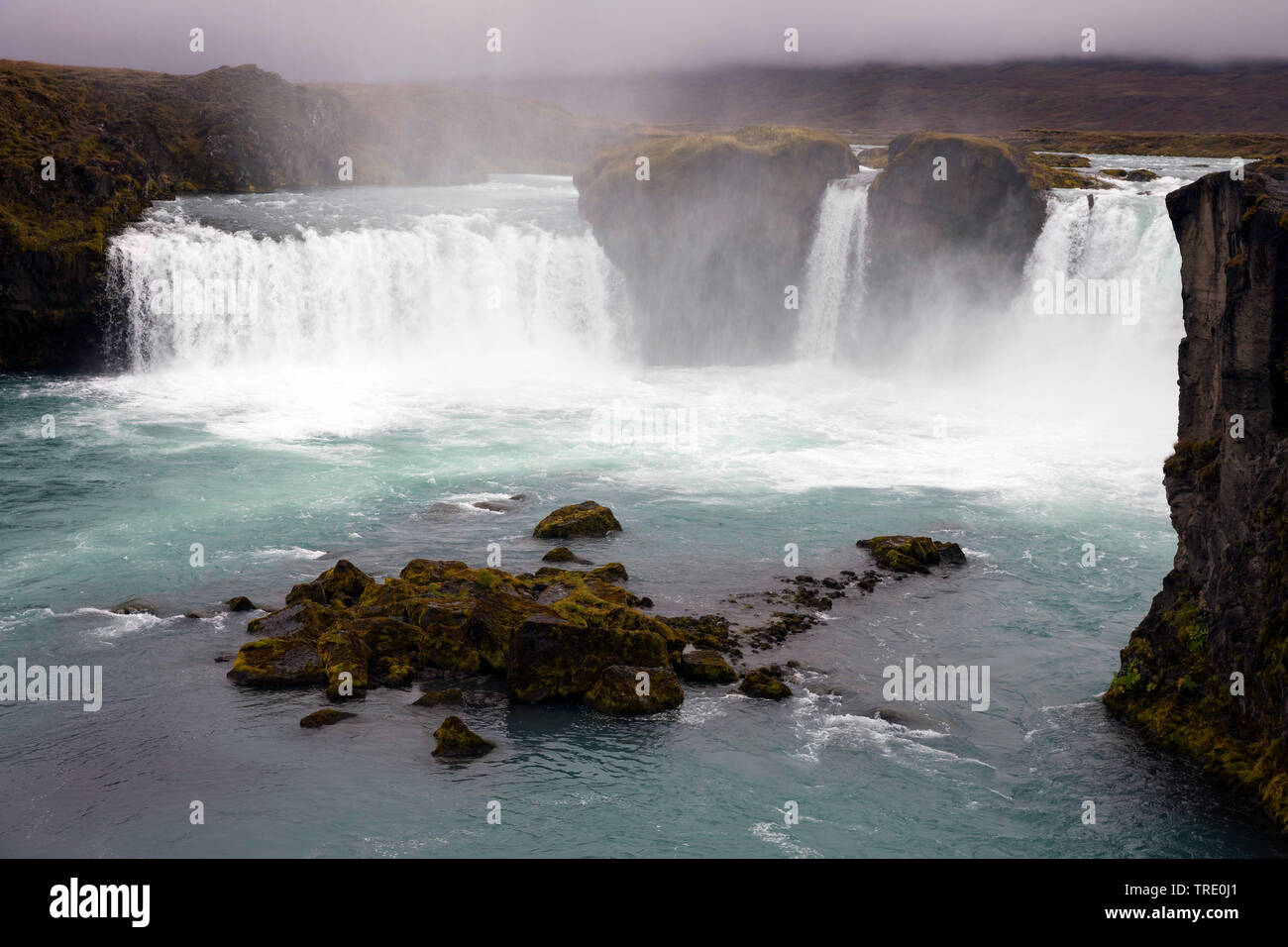 Godafoss, waterfall of the gods, Iceland, Iceland Stock Photo - Alamy