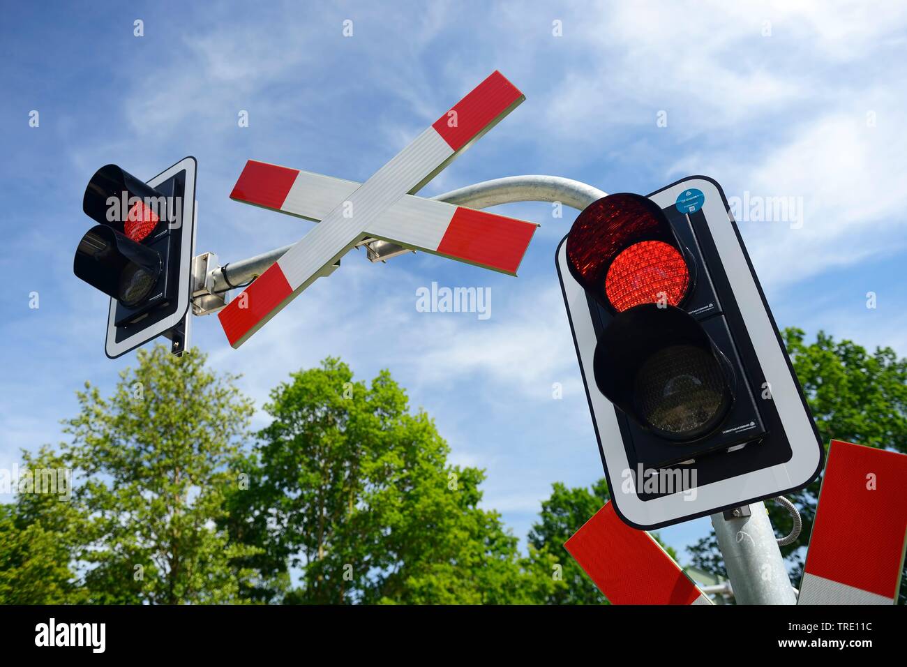 Rail Crossing Warning Lights High Resolution Stock Photography and ...