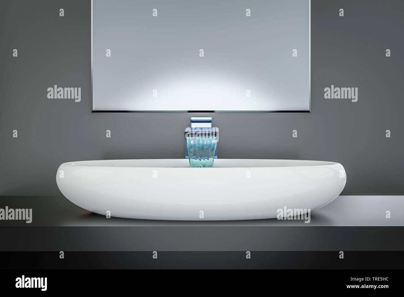 Water flowing in the basin 3d illustration Stock Photo - Alamy