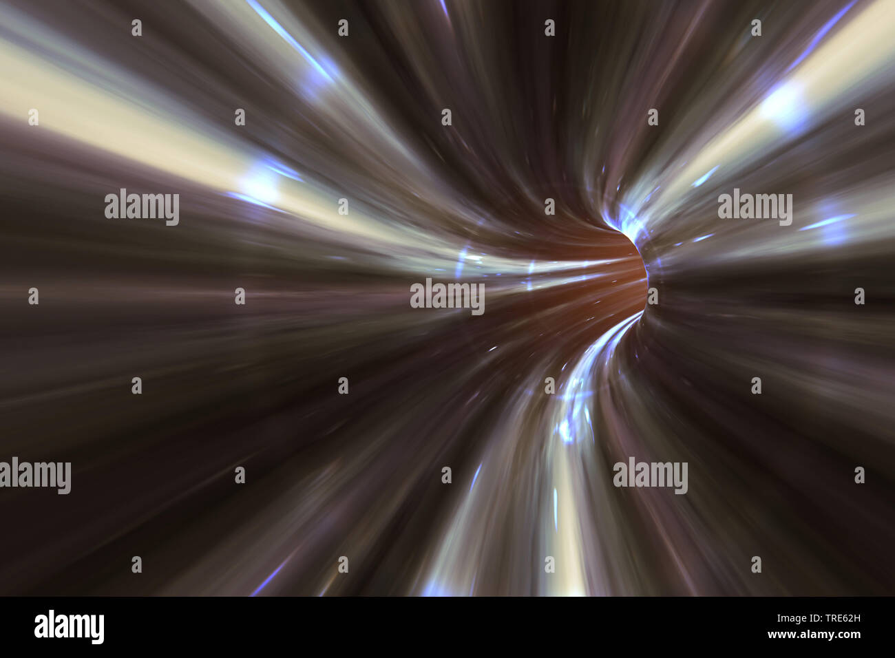 warp tunnel in space, computer graphic Stock Photo - Alamy