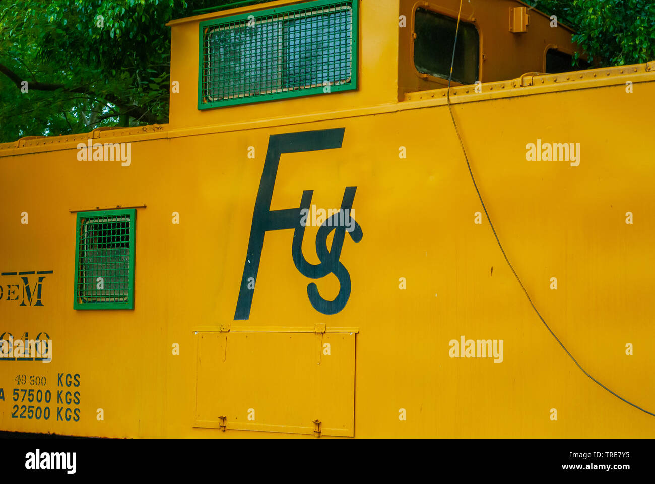 Old rail train, for the transport of Agave, taken on the Tecoh ...
