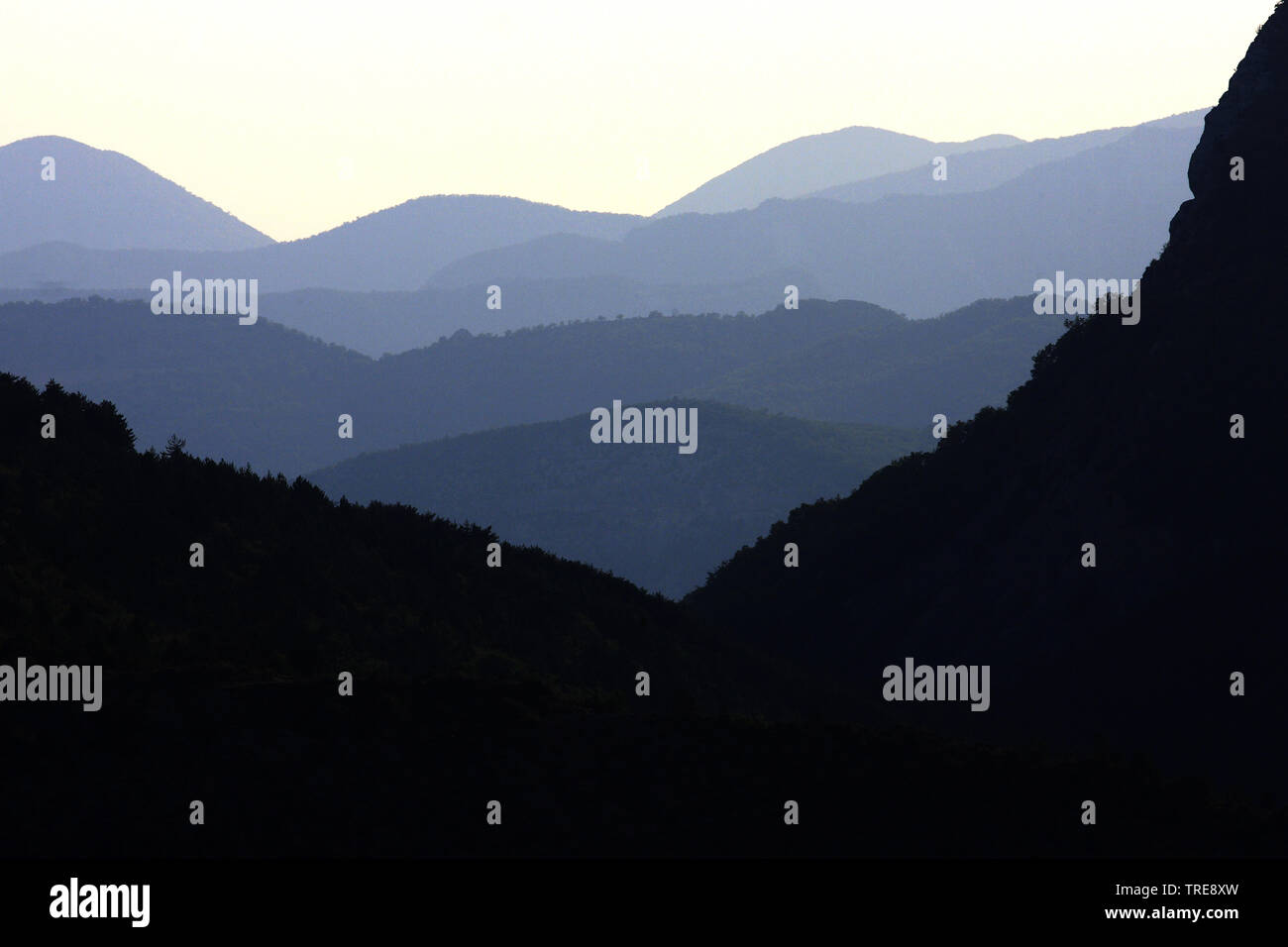 Alps at dusk, France, Remuzat Stock Photo - Alamy