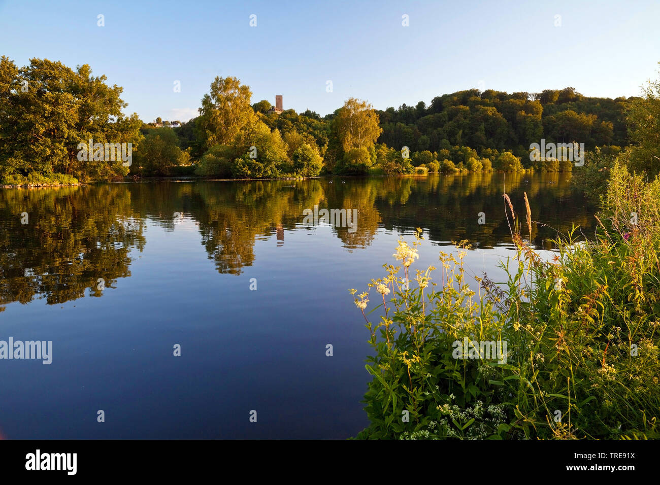Ruhr Valley between Bochum and Hattingen with Blankenstein Castle ...