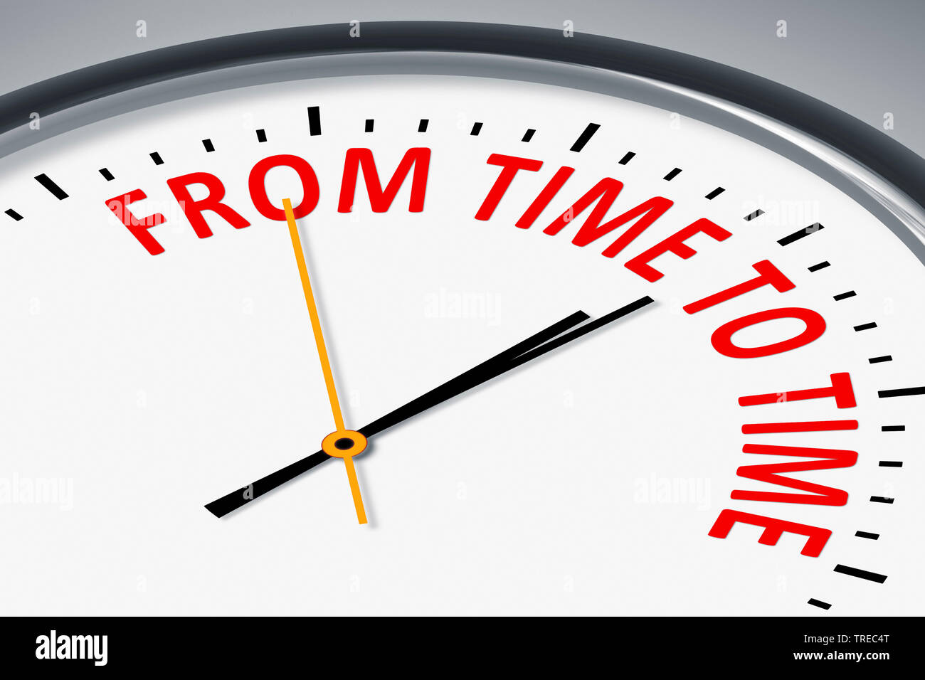 3D computer graphic, clock lettering FROM TIME TO TIME Stock Photo - Alamy
