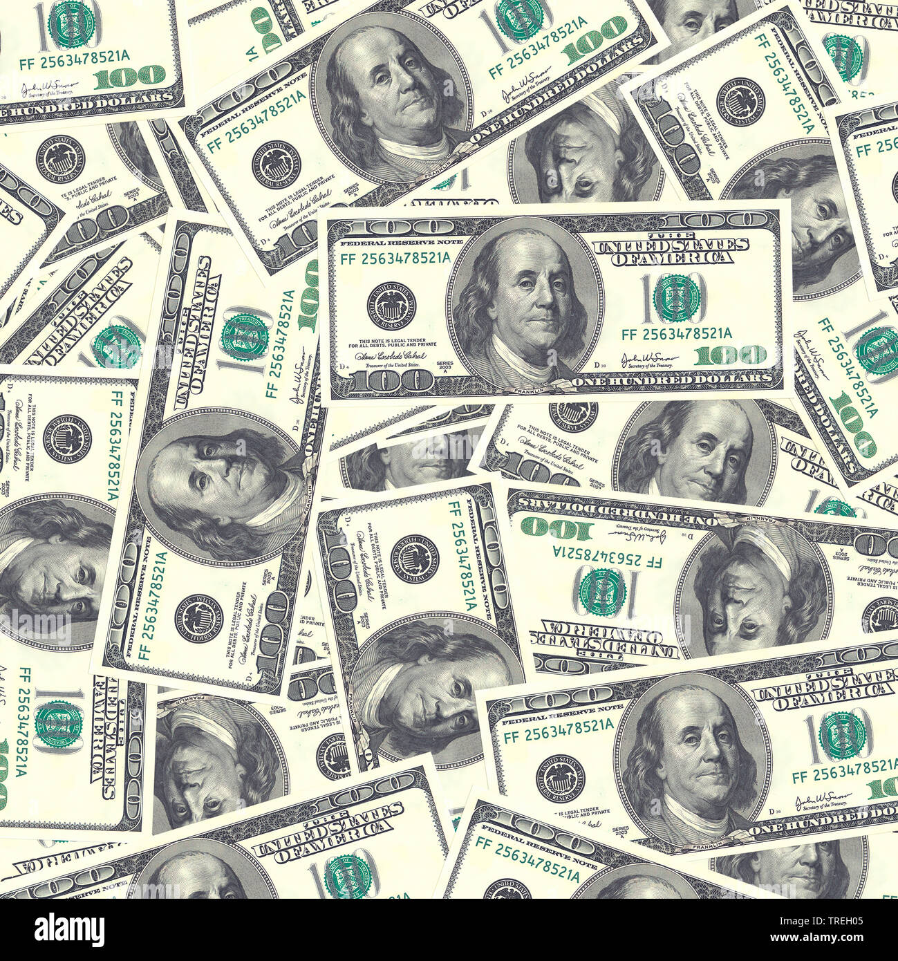 Computer graphic, background out of 100 Dollar bills Stock Photo - Alamy