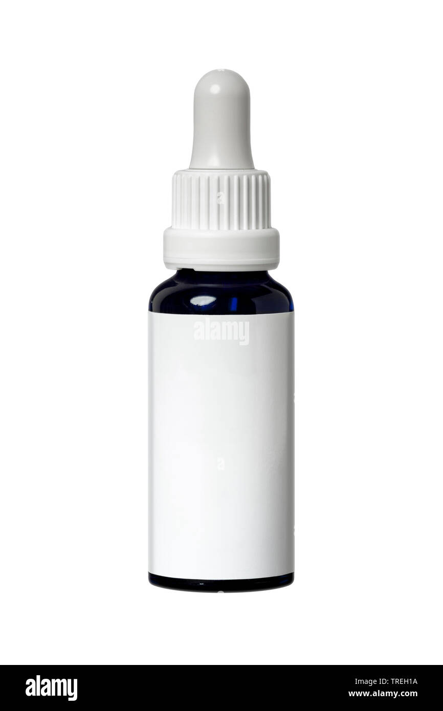 3D computer graphic, typical eye dropper bottle without label against ...