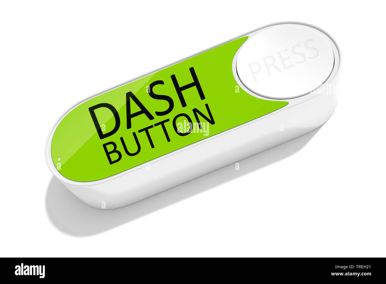 3D computer graphic, symbolic button lettering DASH BUTTON Stock Photo ...