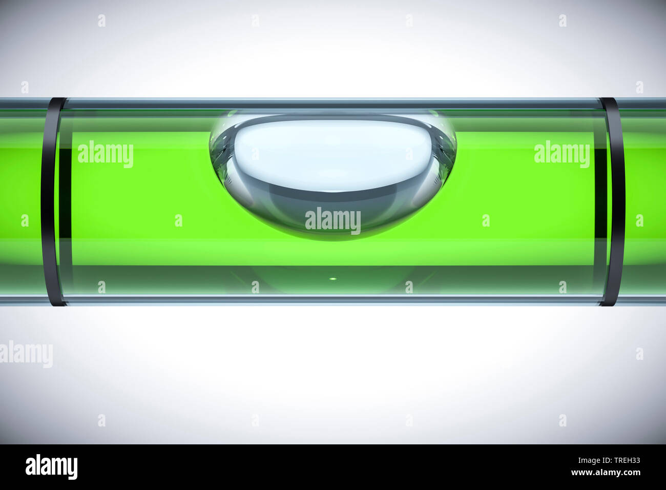 3D computer graphic, spirit level with green liquid Stock Photo - Alamy