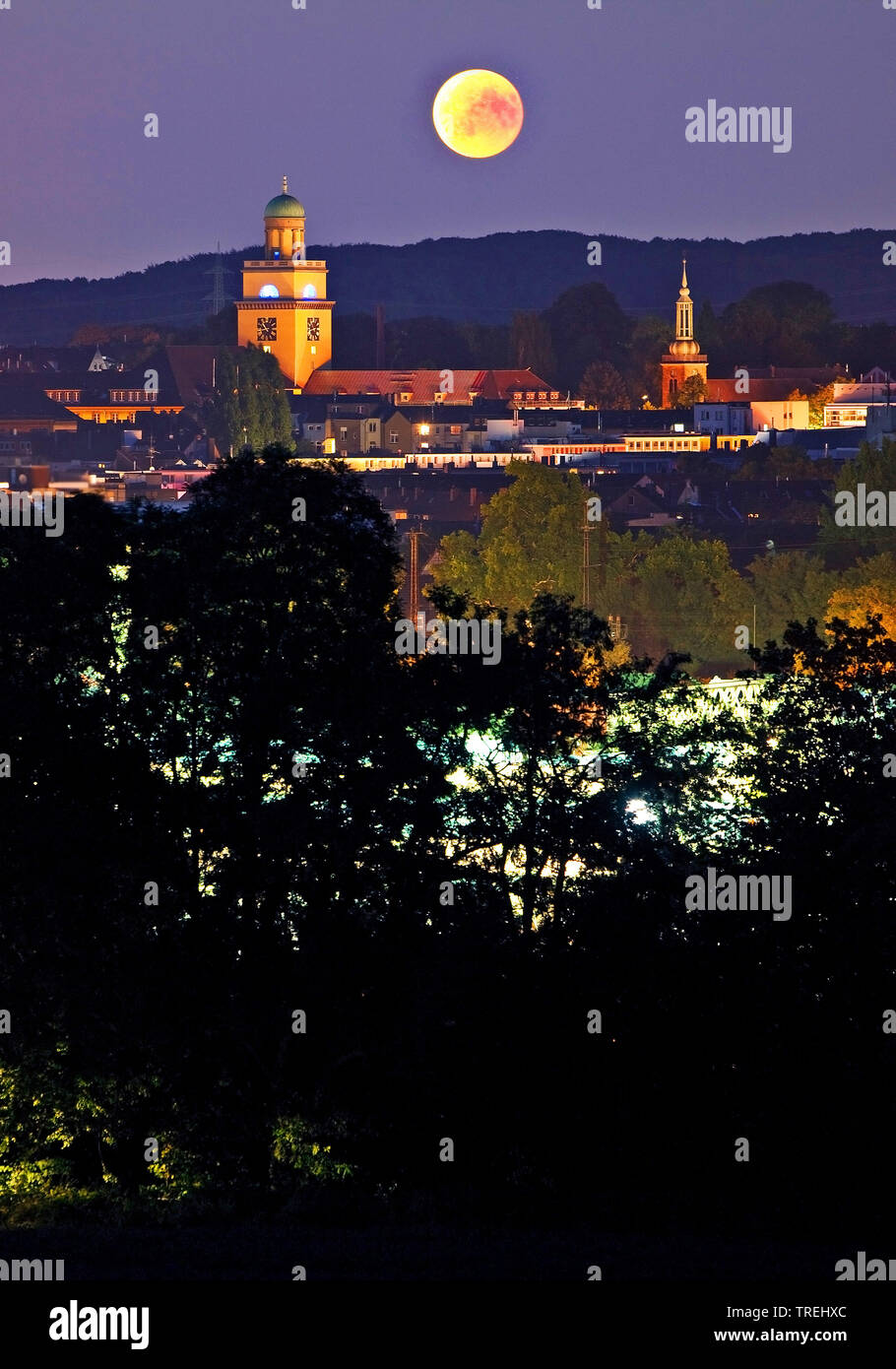 Witten overview with town hall hi-res stock photography and images - Alamy