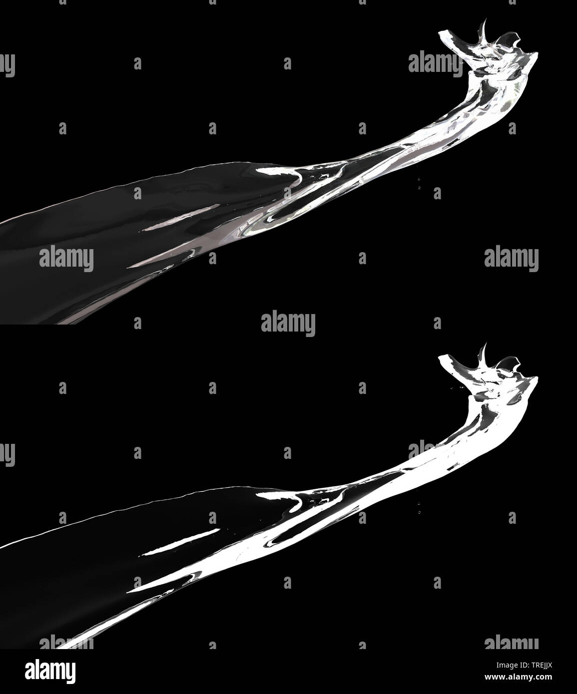 3D illustration of a water flow with alpha layer Stock Photo - Alamy