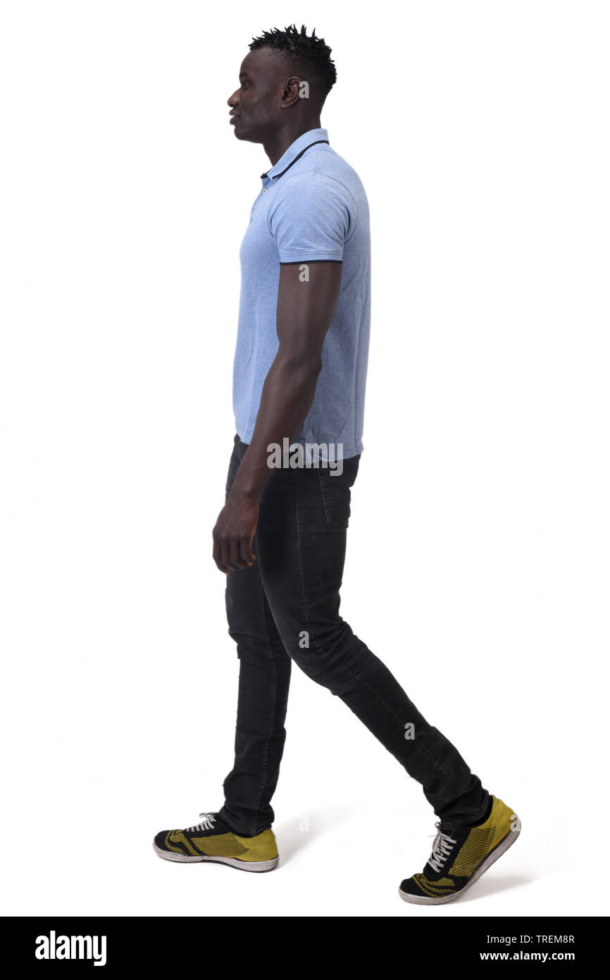 African american man walking isolated Cut Out Stock Images & Pictures ...