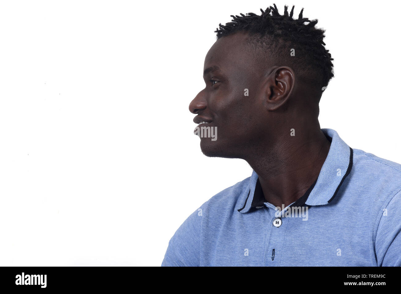 Profile view young african man hi-res stock photography and images - Alamy