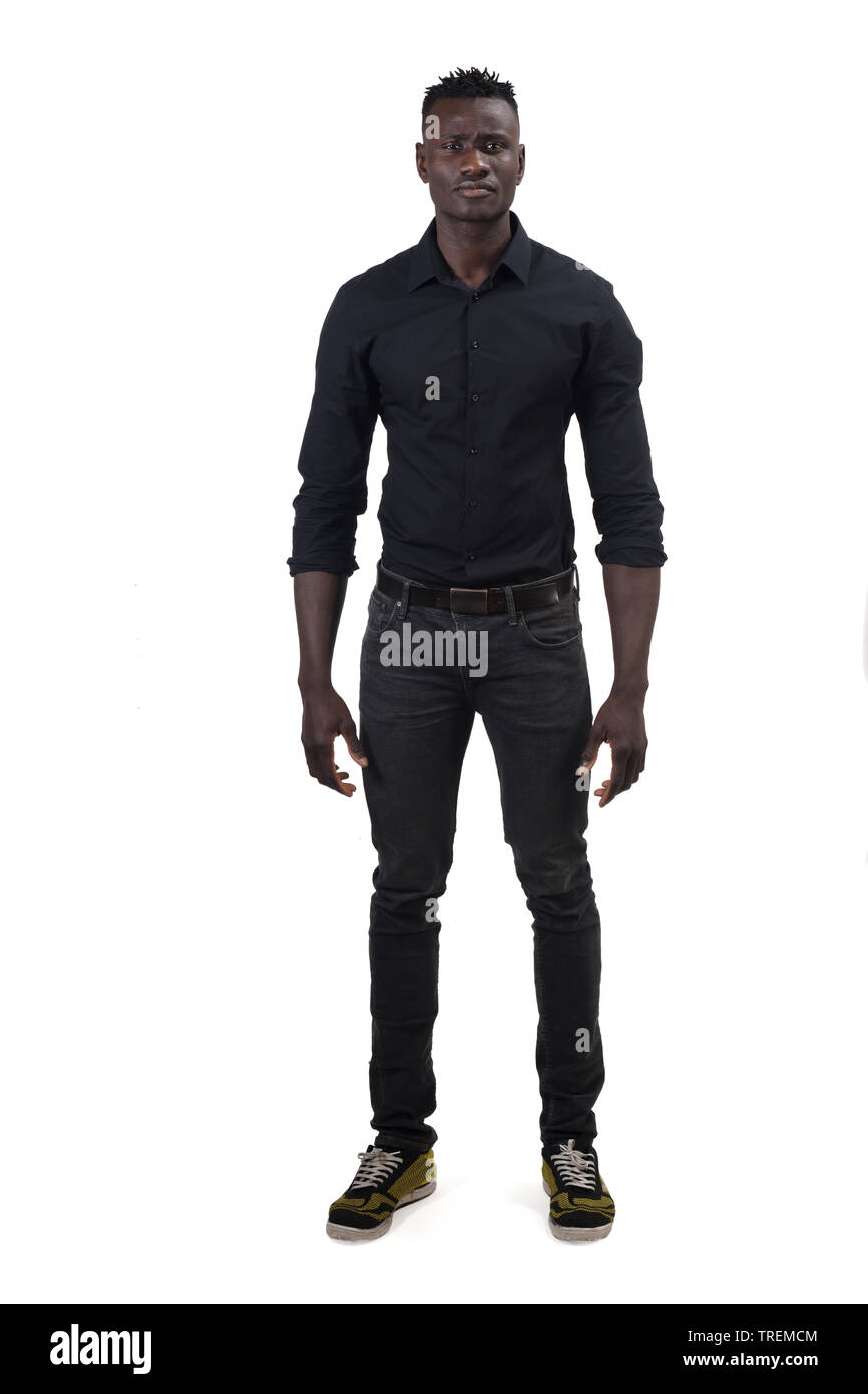 full portrait of a african man Stock Photo - Alamy