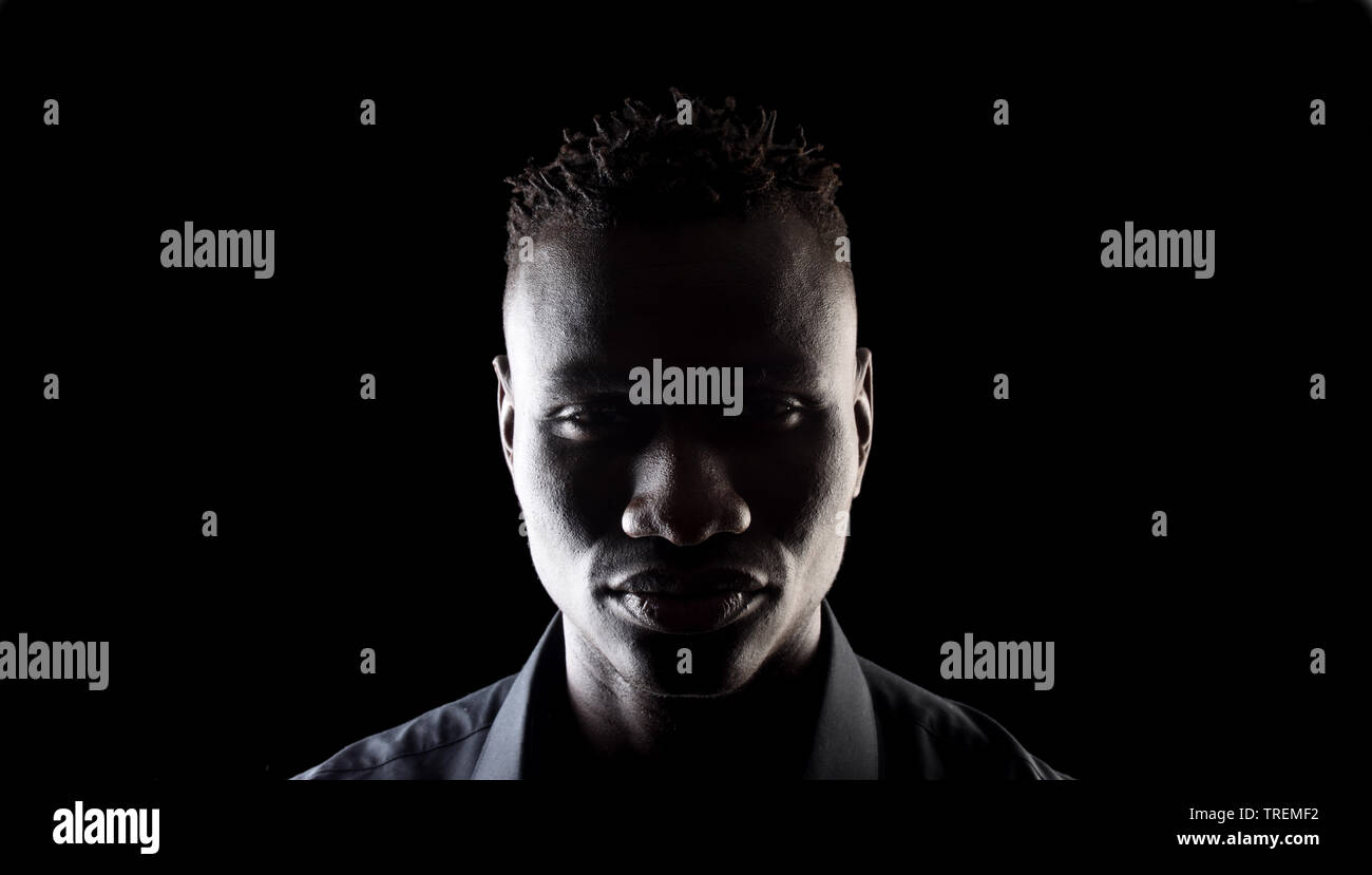 Black man dark african shadow hi-res stock photography and images - Alamy
