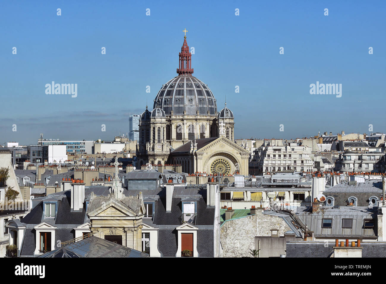 Paris: overview of the capital city from the street “rue d’Astorg”, in ...