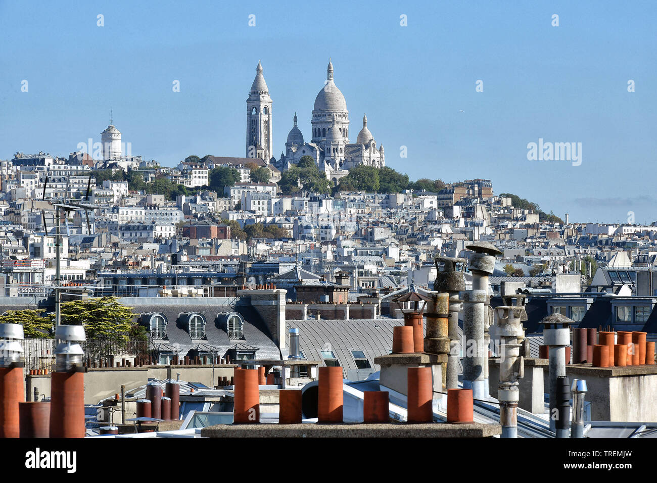 Paris: overview of the capital city from the street “rue d’Astorg”, in ...