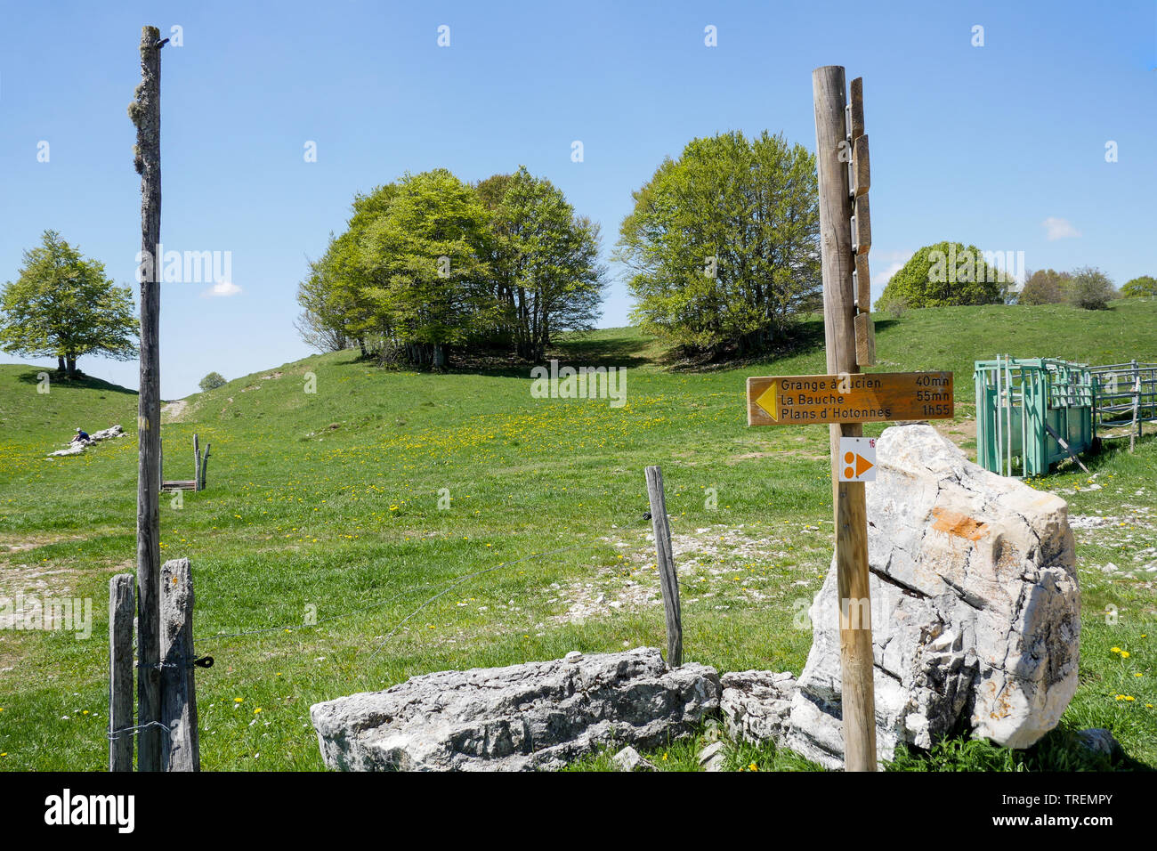 Farm of the Retord, Plateau du Retord, Bugey, Ain, France Stock Photo ...