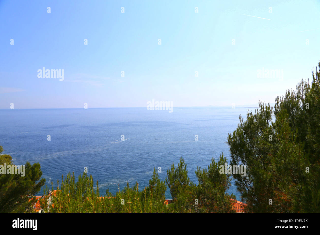 A look at the seaside of Nice and Mediterranean Sea, France Stock Photo ...