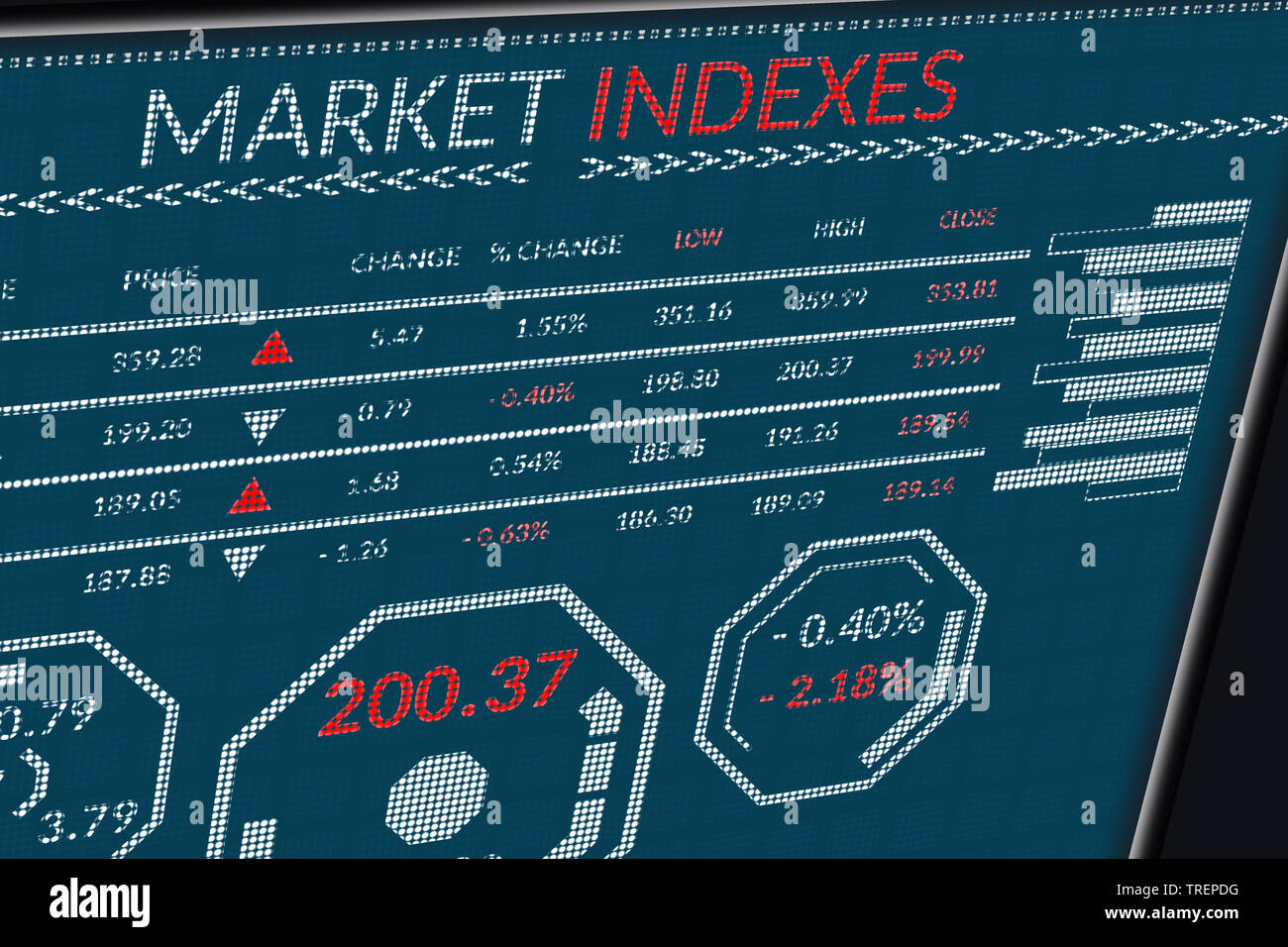 Stock market screen pixels hi-res stock photography and images - Alamy